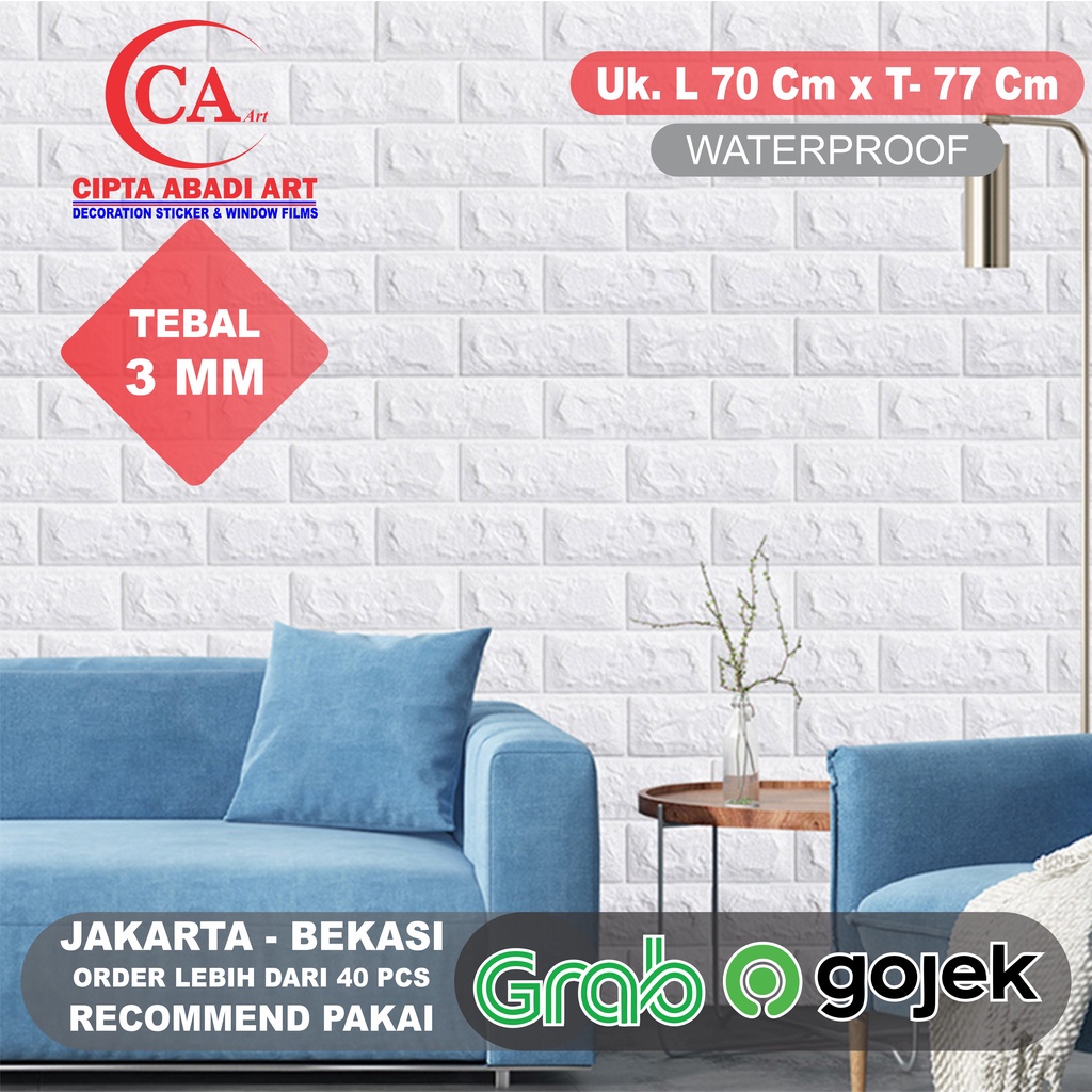 Jual Wallpaper Stiker Dinding Batu Bata 3D FOAM Wallfoam ,Stiker ...