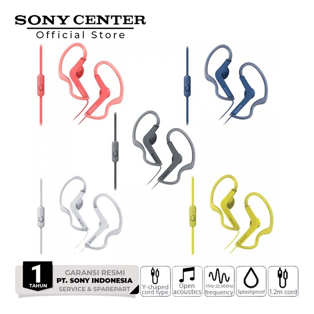 Jual SONY MDR-AS210AP Open-Ear Active Sports Headphones / MDR AS210AP ...