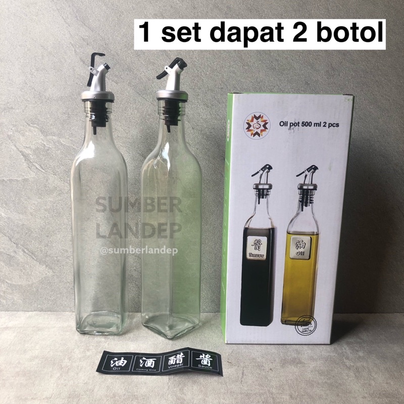 Jual Botol Minyak Kaca 500 ml Botol Minyak Twin | Shopee Indonesia