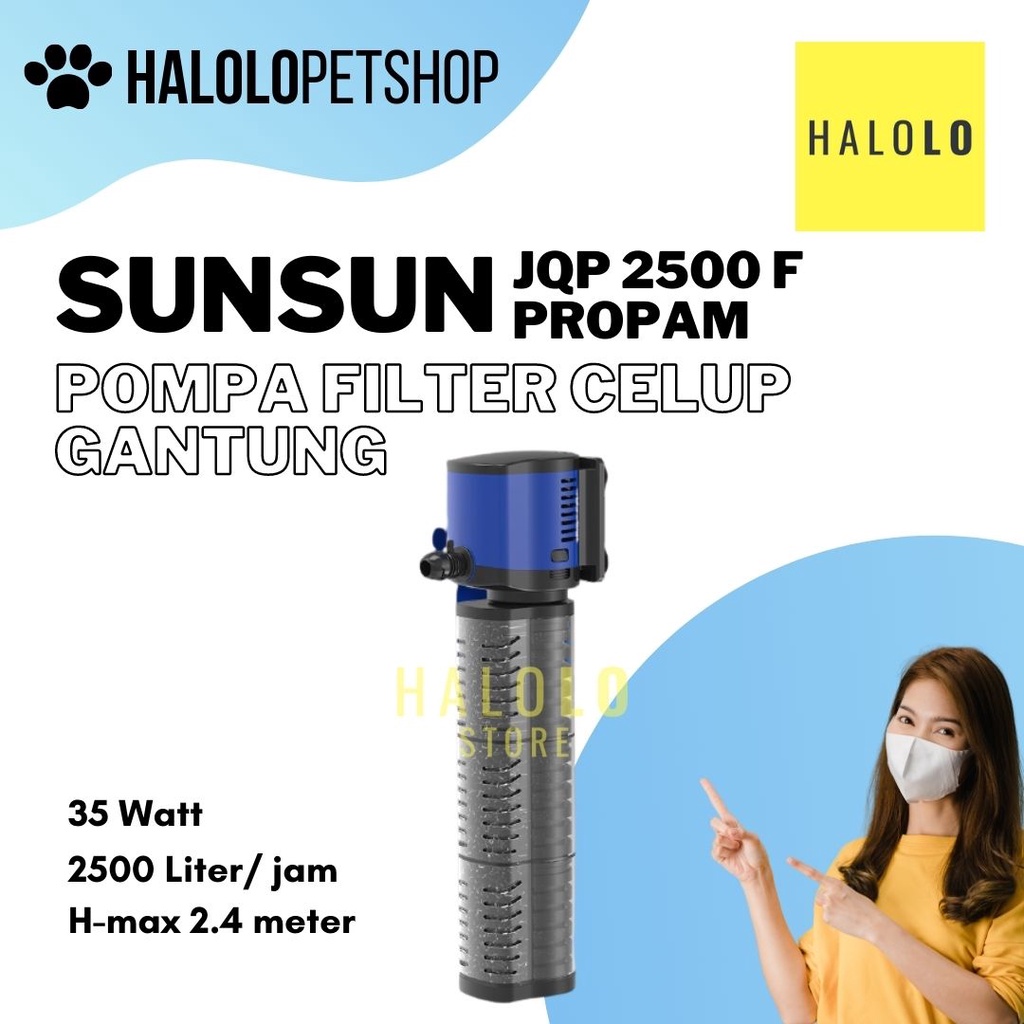 Jual SUNSUN JQP 2500 F PROPAM Pompa Aquarium Filter Air Celup 2500 ...
