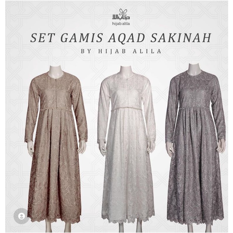 Jual SET GAMIS AKAD SAKINAH BY HIJAB ALILA hijabalila | Shopee Indonesia