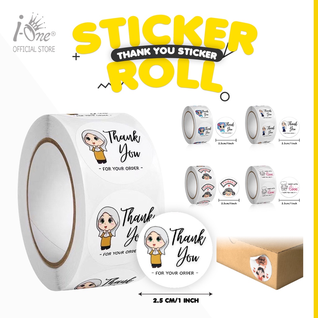 Jual Sticker Label Makanan Ucapan Thank You For Your Order Roll isi ...