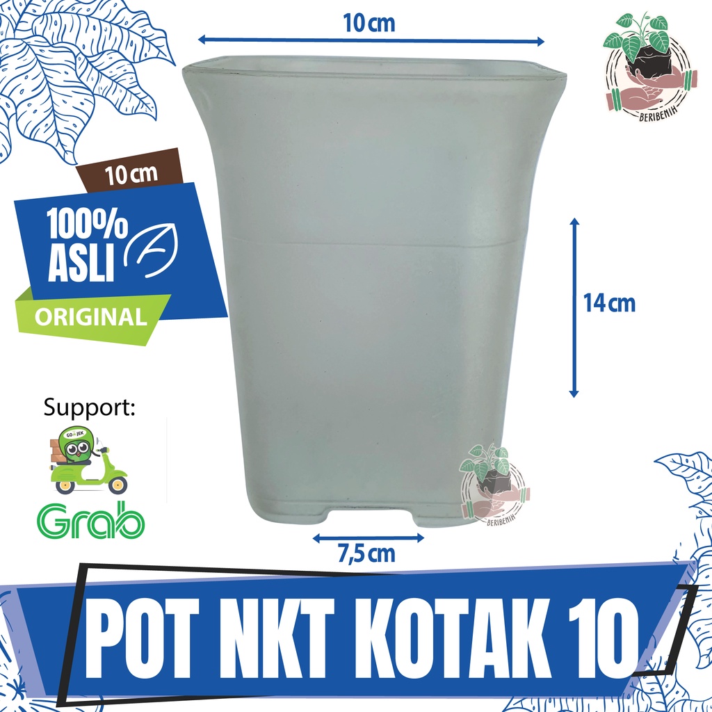 Jual Pot Bunga Tanaman Hias NKT Bening No.10 Original Pot Tumbuhan Mini ...