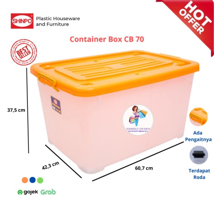 Jual CB 70 Liter REAL SHINPO SIP 143 Container Kontainer Storage Box ...
