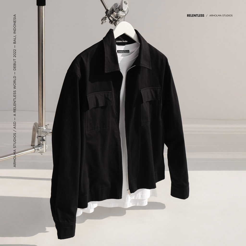 Jual Arholma Studios - Zip Jacket 'Hiraeth' Black | Shopee Indonesia