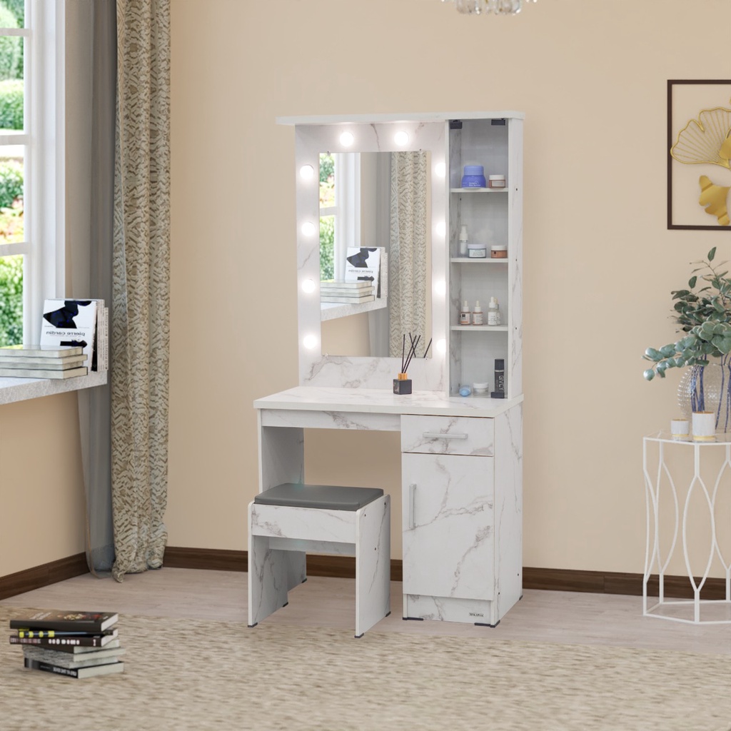 Jual Trenz Furniture Meja Rias Lampu 1677 Wakanda Meja Rias Marble ...
