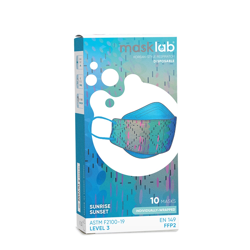 Jual Masker medis KF94 masklab, Korean Style, Sunrise Sunset, isi 10 ...