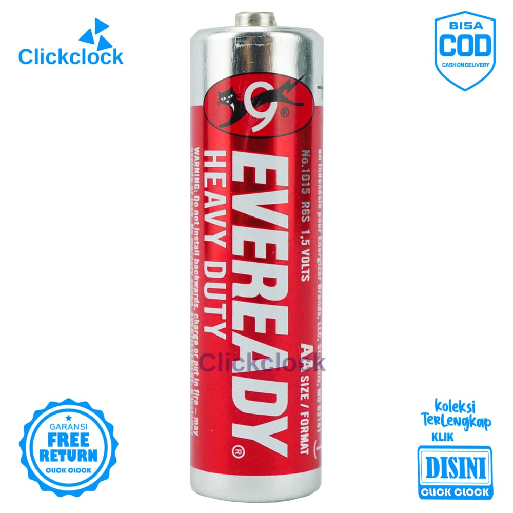 Jual Batu Baterai Jam Dinding Eveready AA Batere Merah Awet Original ...