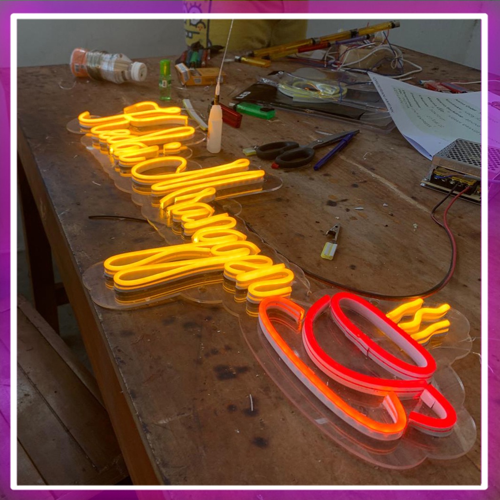 Jual Neon Flex Design Custom Ukuran 15x60cm | Shopee Indonesia