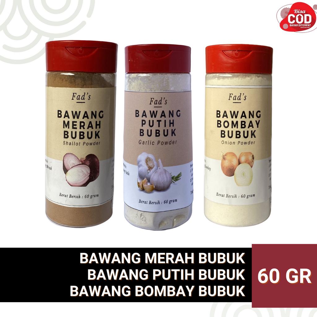Jual Fad's Bumbu Dapur Bubuk Bawang Putih Bubuk 60 Gram - Bawang Merah ...