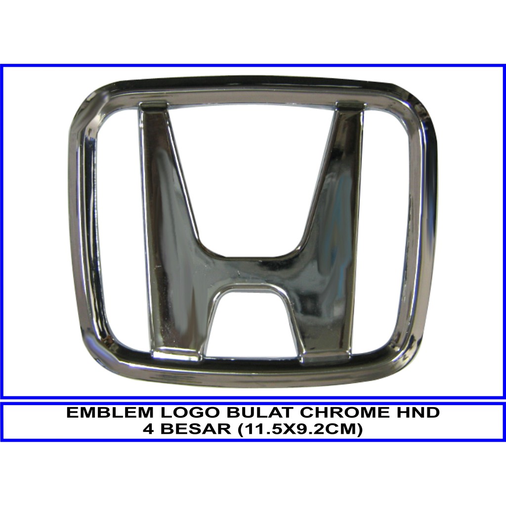 Jual EMBLEM LOGO BULAT CHROME HND 4 BESAR (11.5 cm x 9.2 cm) | Shopee ...