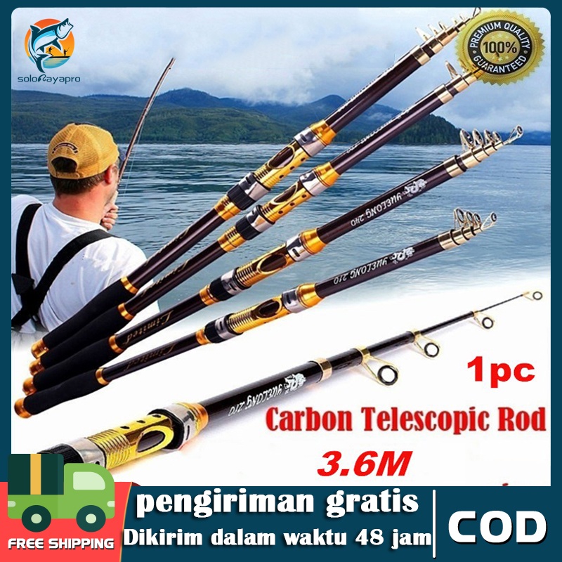 Jual Joran Pancing Carbon Fiber Sea Fishing Rod 2.1M-3.6M/7 Tongkat ...