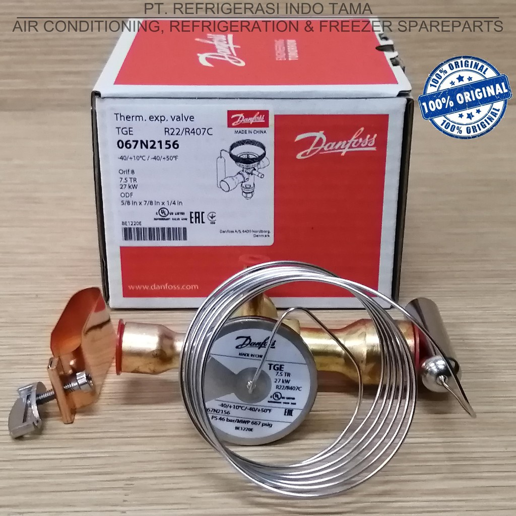 Jual R22 R407C TGE 7.5 TR / TGEX 7.5 TR 067N2156 Expansion Valve DANFOSS / Expansi | Shopee ...