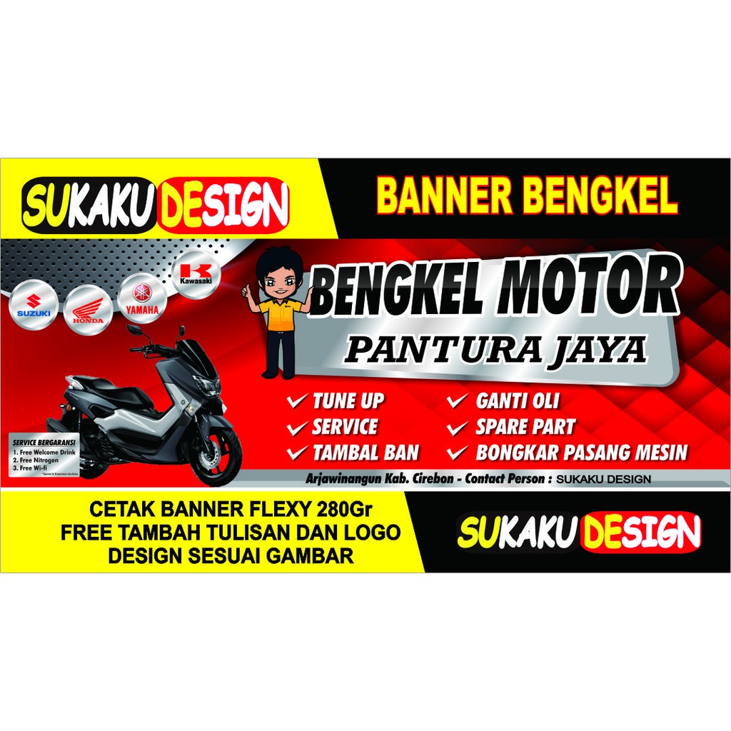 Jual SPANDUK / BANNER USAHA BENGKEL MOTOR | Shopee Indonesia