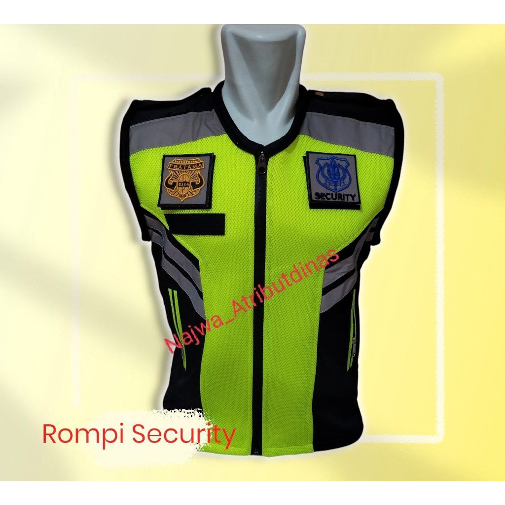 Jual Rompi Security Terbaru | Rompi Security Bahan Tebal | Rompi ...