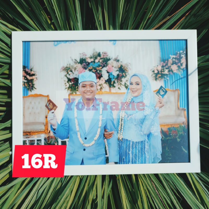 Jual BINGKAI 16R A3 (30X40) / BINGKAI FOTO 16R MINIMALIS PUTIH / FRAME ...