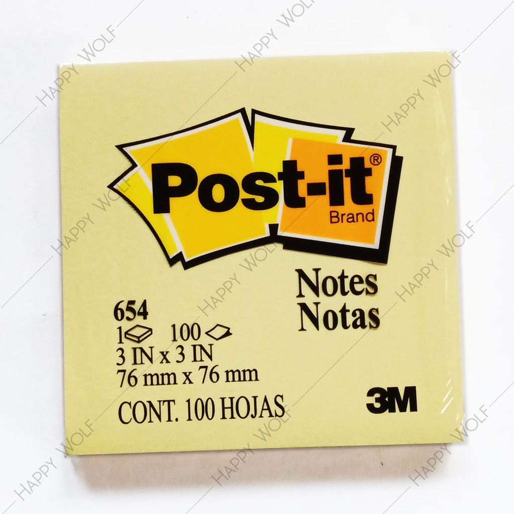 Jual Sticky Notes Post-it No. 654 Uk. 76 x 76 mm | Shopee Indonesia