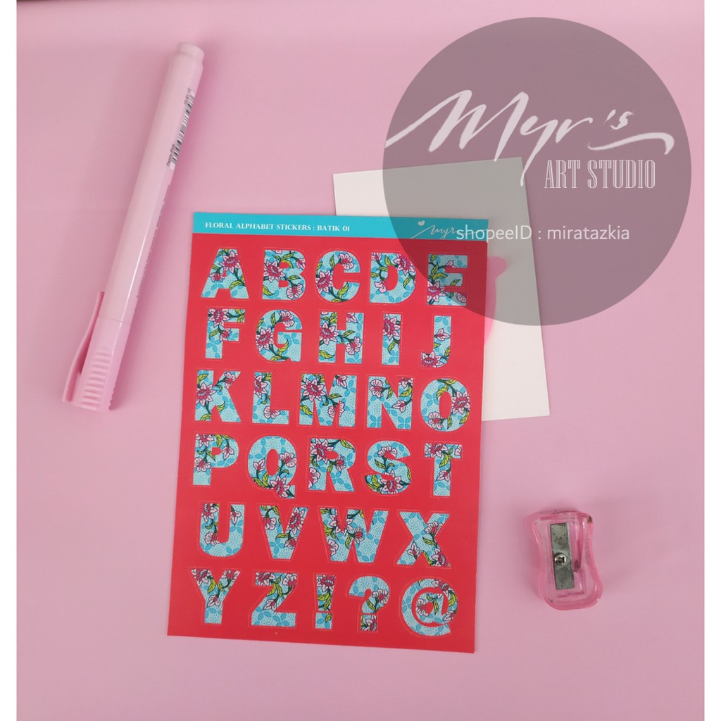 Jual Sticker Alphabet Batik 01 | Shopee Indonesia