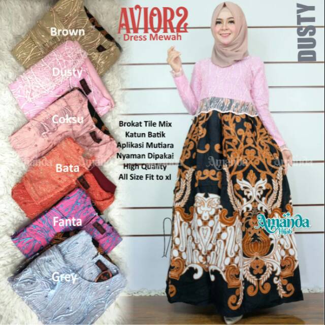Jual Avior dress,,,amanda hijab | Shopee Indonesia