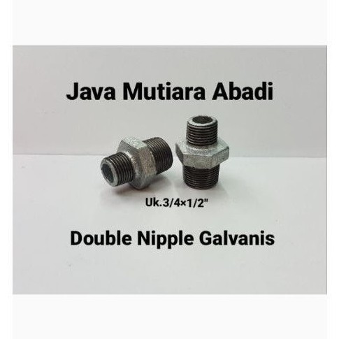 Jual Double drat/Double Nepple/Hex Nipple/Reducer Nipple 3/4×1/2 ...