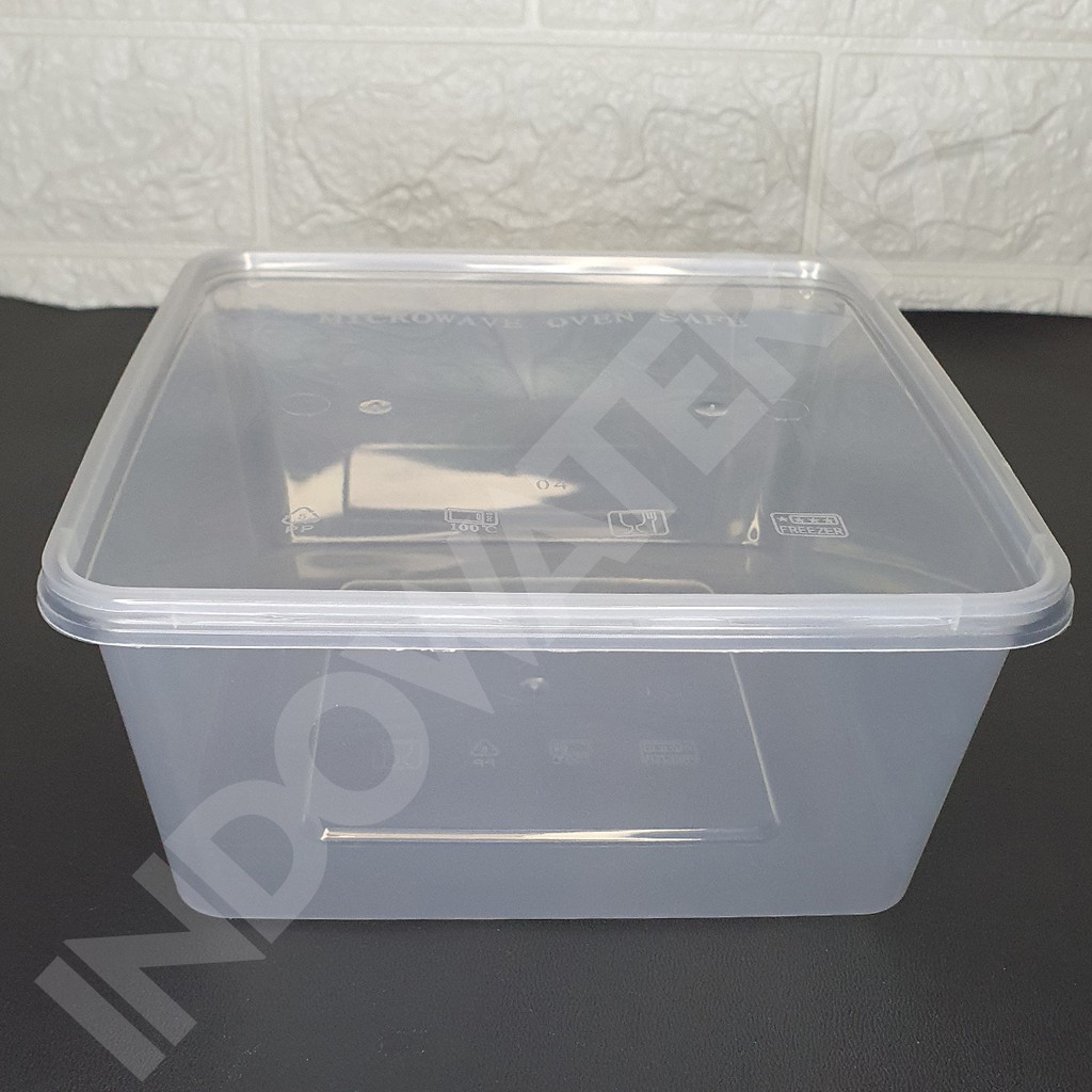 Jual THINWALL DM 2000 ML SQUARE SATU PAX ISI 25 PCS | Shopee Indonesia