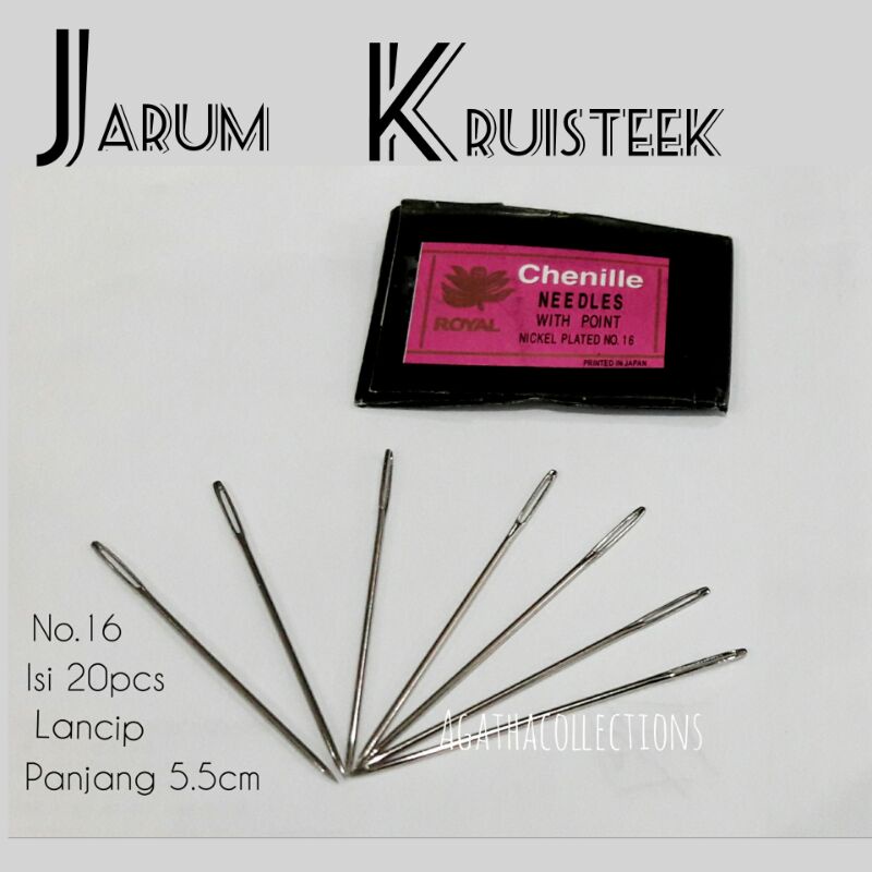 Jual Jarum kruisteek isi 20 / jarum lubang besar | Shopee Indonesia