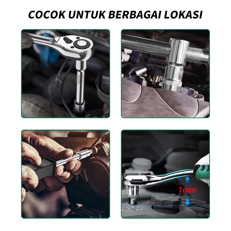 Jual ISKU kunci shock 1 Set lengkap 37 61 82 pcs/kunci sok set lengkap tool box perkakas bengkel ...