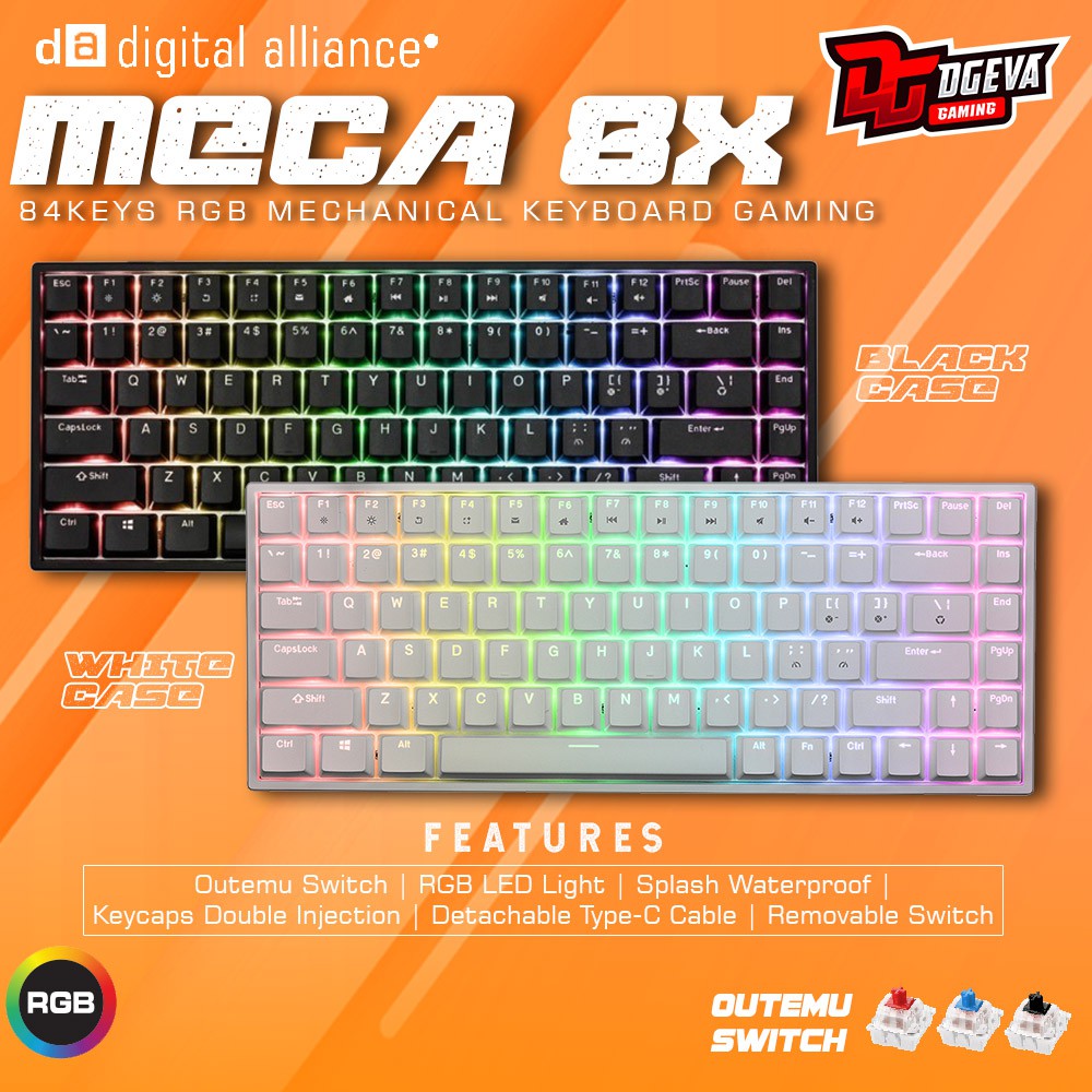 Jual Digital Alliance Meca 8X RGB Mechanical Keyboard Gaming / DA Meca ...