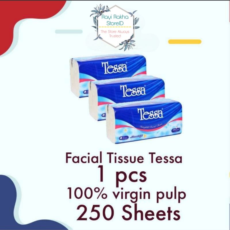 Jual Tessa Facial Natural Soft Tissue Tisu 250 Sheets 2 Ply | Shopee ...