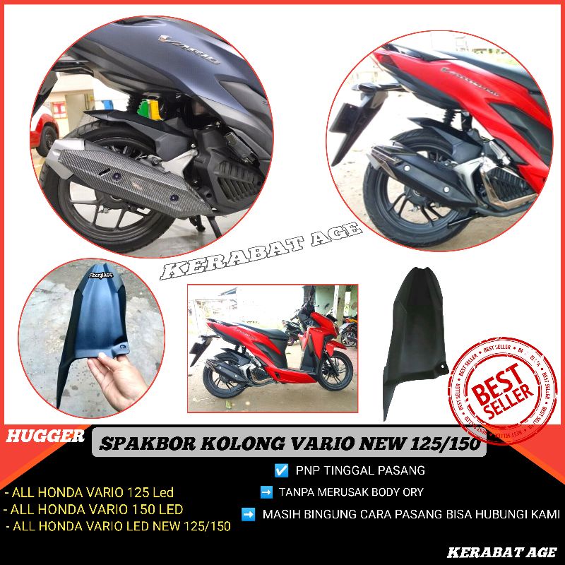 Jual HUGGER VARIO 125 150 / SPAKBOR KOLONG VARIO 125 150 CC Sambungan spakbor depan | Shopee ...