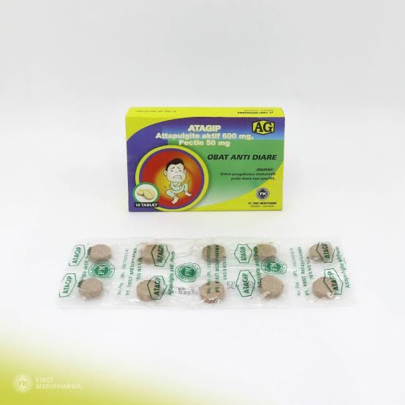 Jual ATAGIP Pak isi 10 tablet-Obat Diare Attapulgite & Pectin AG ...
