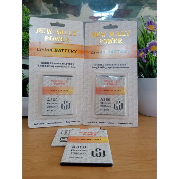 Jual BATERAI MILLY POWER MITO A360 | Shopee Indonesia