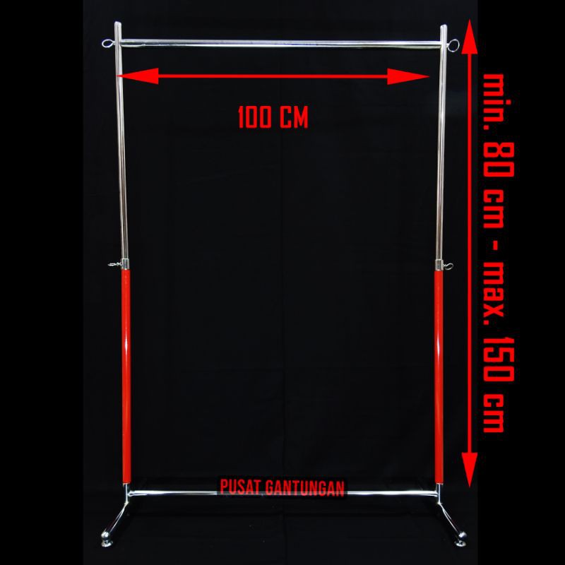 Jual Gawang Besi Gantungan Baju ( 1.Meter Bulat ) | Shopee Indonesia