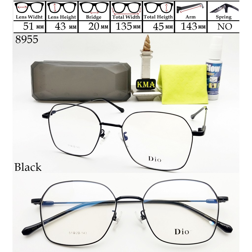 Jual kacamata minus metal frame kacamata korea frame besi minus ...
