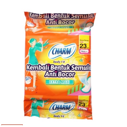 Jual CHARM SAFE NIGHT & CHARM BODY FIT SACHET NW/W | Shopee Indonesia