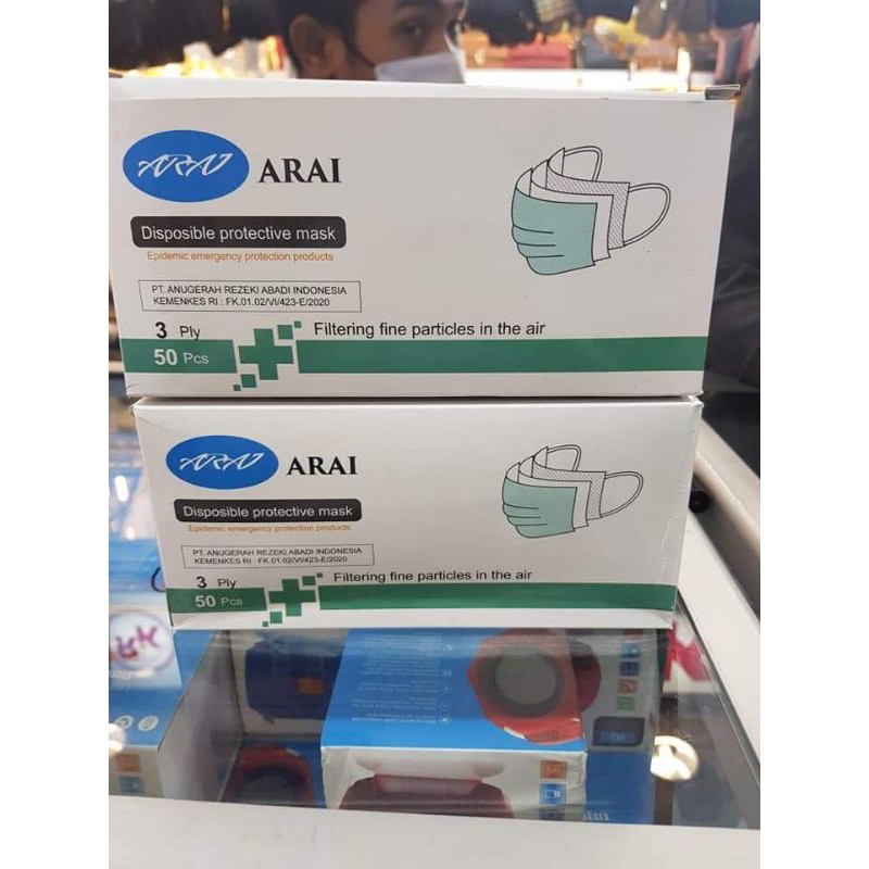 Jual MASKER 3 PLY / 1 PC MURAH,masker sekali pakai Beli 50 PC (pakai ...