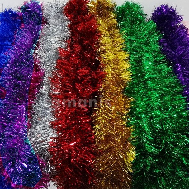 Jual Slinger rumbai / tinsel / hiasan natal / parcel / slinger warna ...
