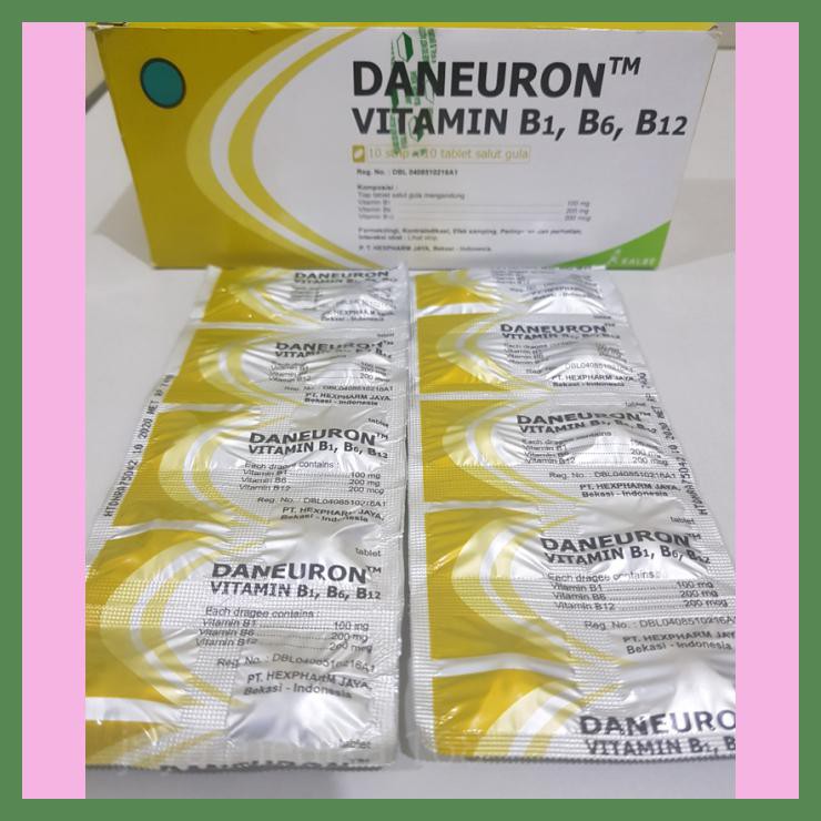 Jual DANEURON VITAMIN B1,B6,B12 (1STRIP@10TAB) | Shopee Indonesia