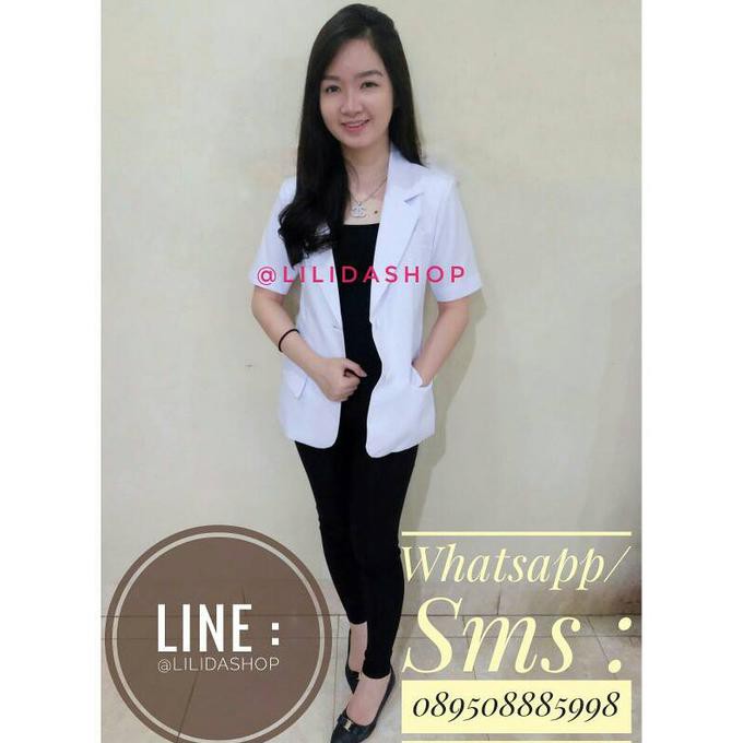 Jual jas dokter wanita lengan pendek dua saudara snelli snelly - serat ...