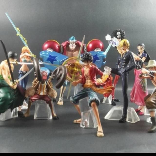 Jual One Piece set figure Fishman Island Luffy, zorro, sanji, ussop ...