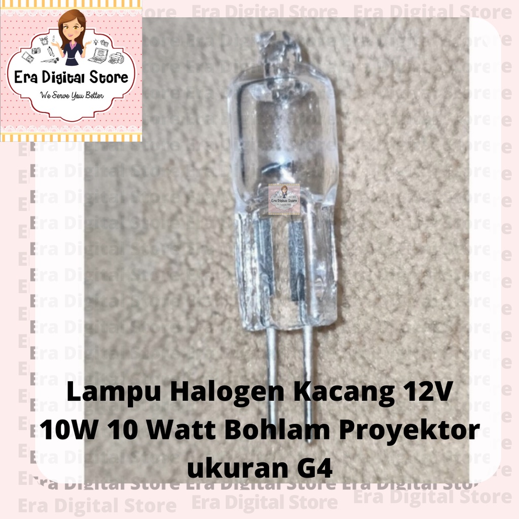 Jual Lampu Halogen Kacang 12V 10W 10 Watt ukuran G4 Bohlam Proyektor ...