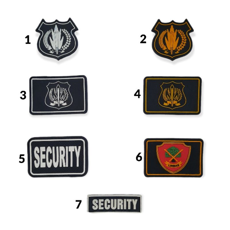 Jual Emblem Patch Rubber Security / Emblem Logo Satpam, Linmas | Shopee ...