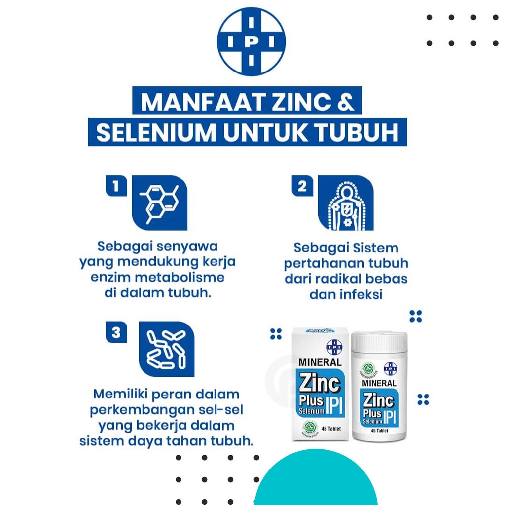 Jual IPI MINERAL ZINC PLUS SELENIUM - Isi 45 Tablet | Shopee Indonesia