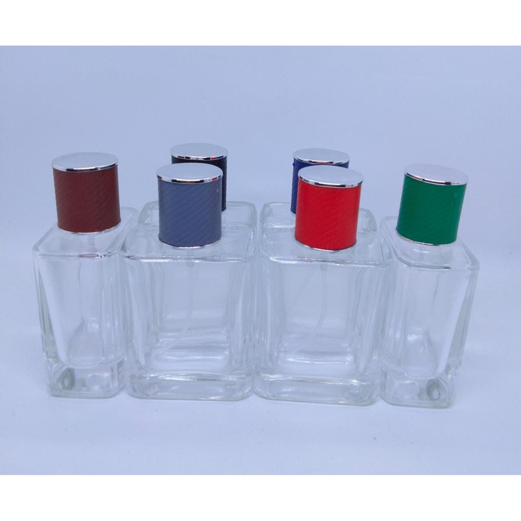 Jual BOTOL PARFUM SPRAY KOTAK PENDEK POLOS 50 ML.HARGA PER PCS ( TUTUP ...