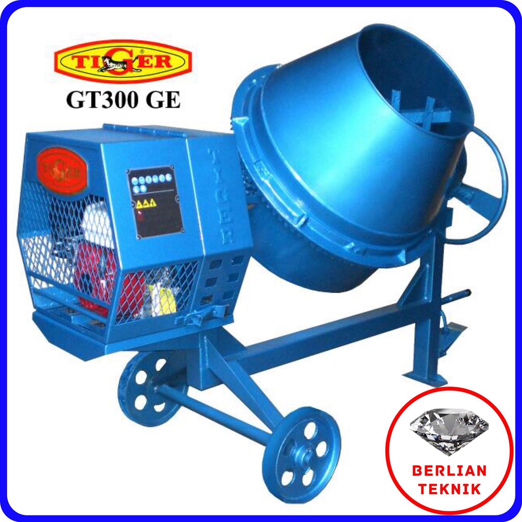 Jual Beton Molen Concrete Mixer Semen TIGER 300 Liter + Honda GX 200 | Shopee Indonesia