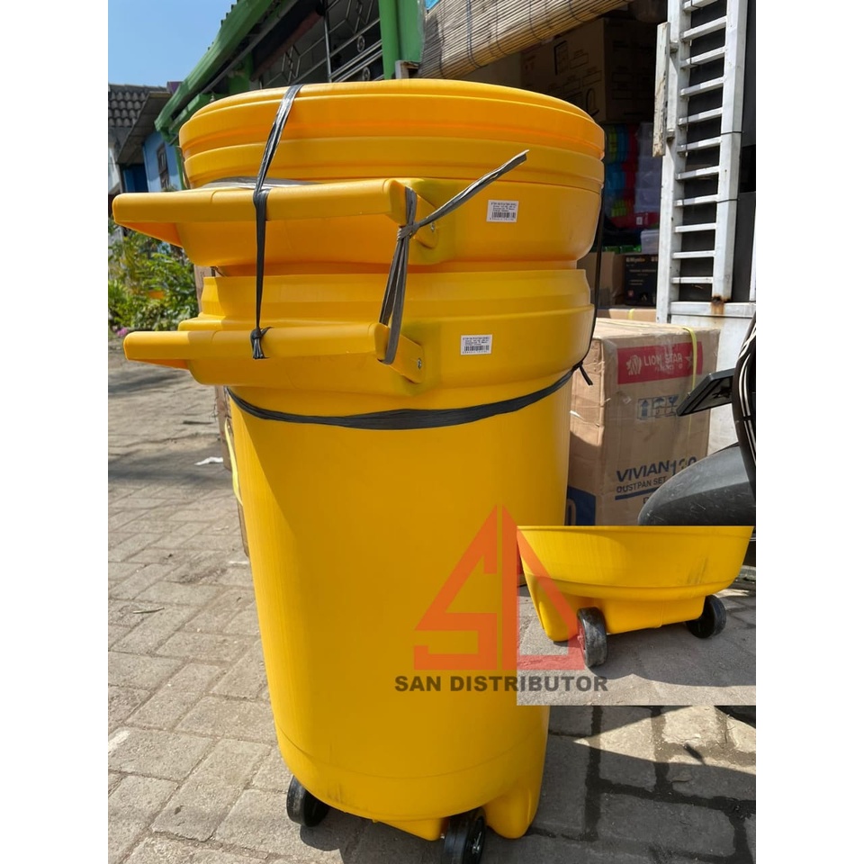 Jual TEMPAT SAMPAH 120 LITER TONG SAMPAH RODA MASPION DUSTBIN WITH WHEEL 120L B T335 | Shopee ...