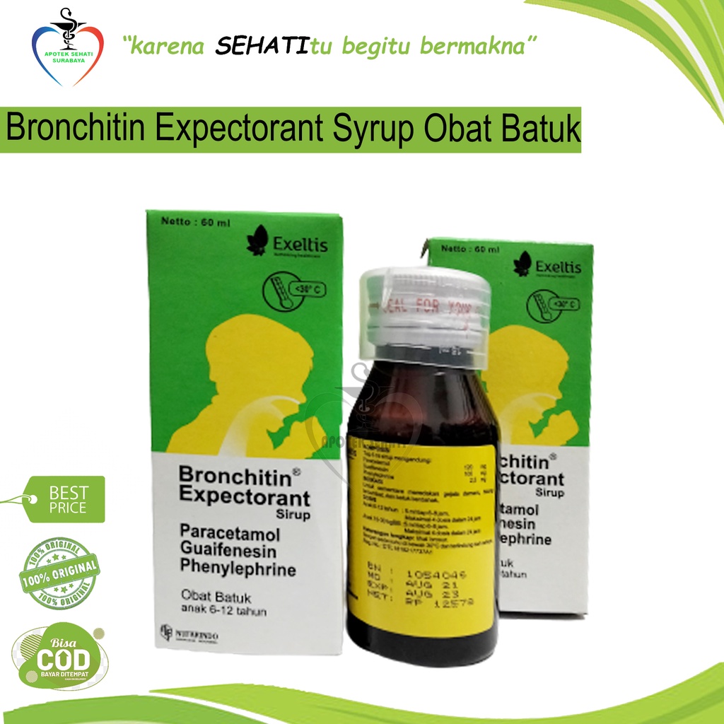 Jual Sirup Obat Batuk Bronchitin Expectorant 50 ML | Shopee Indonesia