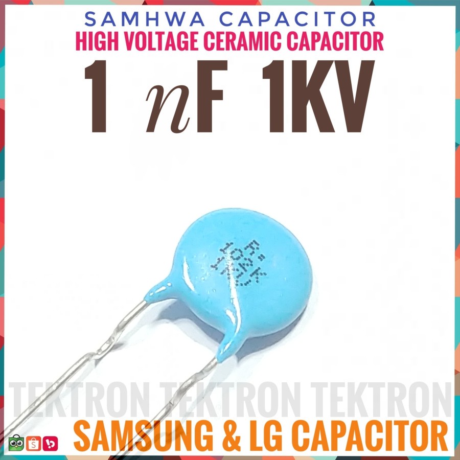 Jual Samhwa 1nF 1KV Ceramic Capacitor 102 1000V Keramik High Voltage 1n ...