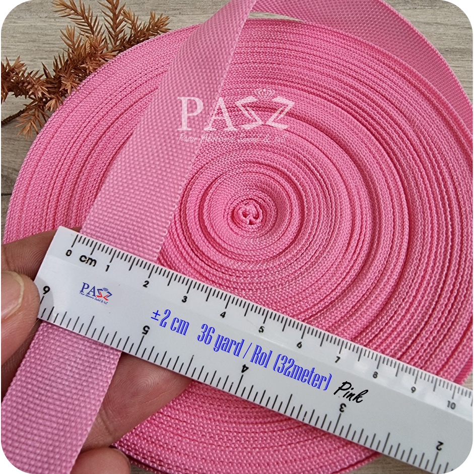 Jual Tali Webbing Pelipit / Bisban / PCR 2 cm 36 Yard/rol (32Meter ...