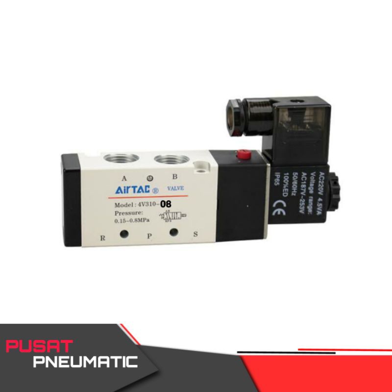 Jual SOLENOID VALVE AIRTAC 4V310-08 ac220/dc24 | Shopee Indonesia